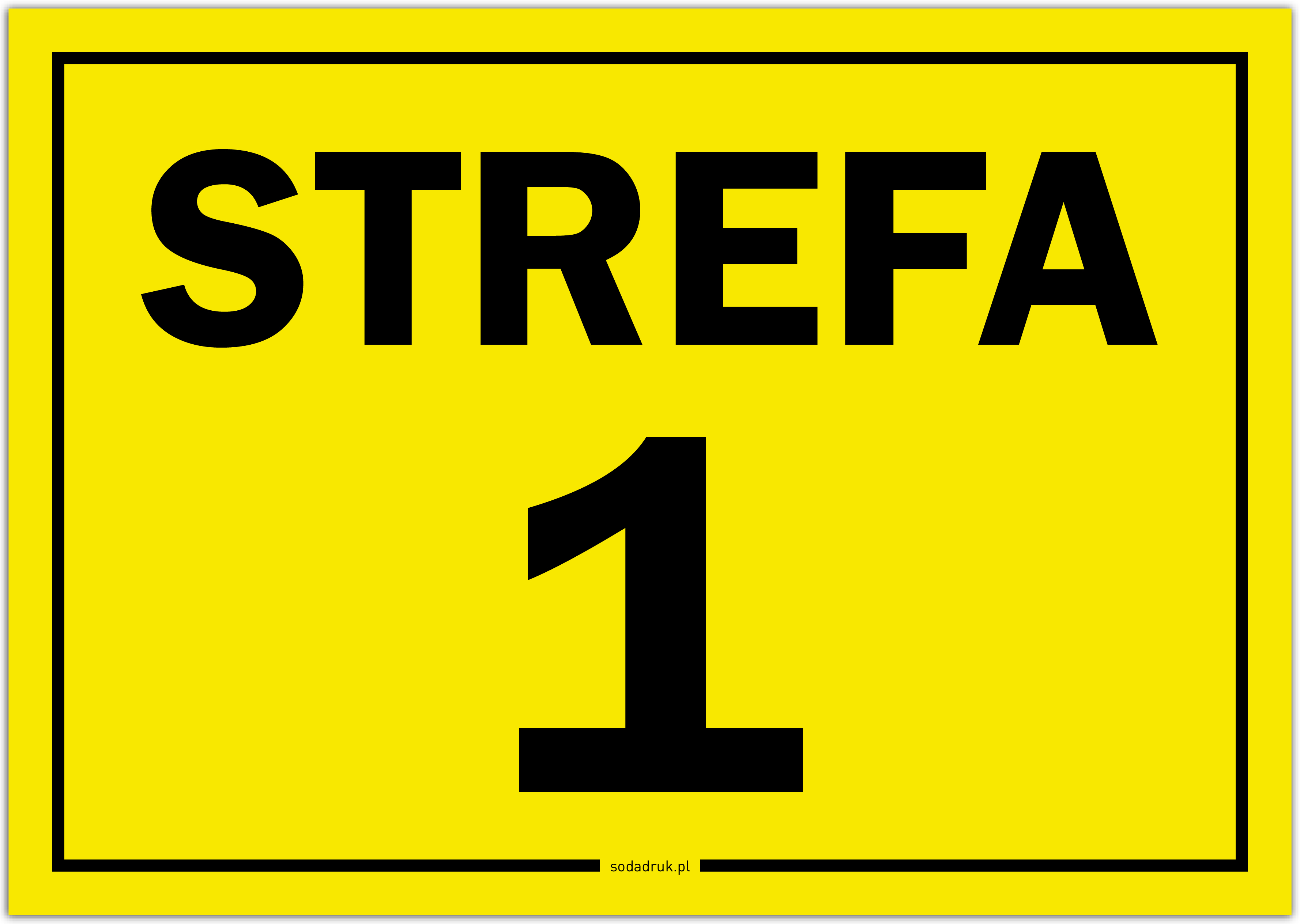 1 - Strefa zagrożenia wybuchem - tablica ostrzegawcza - Drukarnia ...