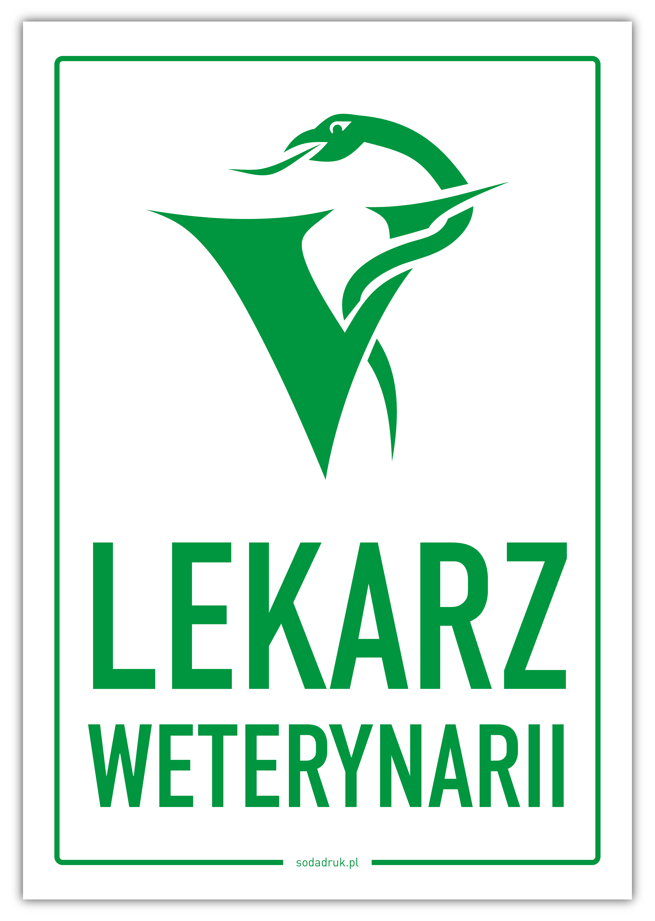Lekarz weterynarii – tabliczka - Drukarnia SODAdruk.pl